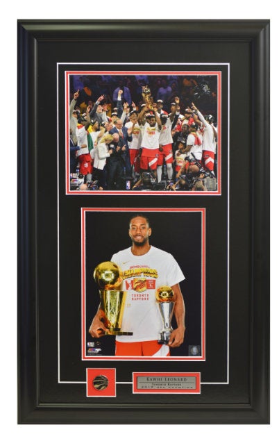 Toronto Raptors Kawhi Leonard Trophies & Team Celebration Framed Licen ...